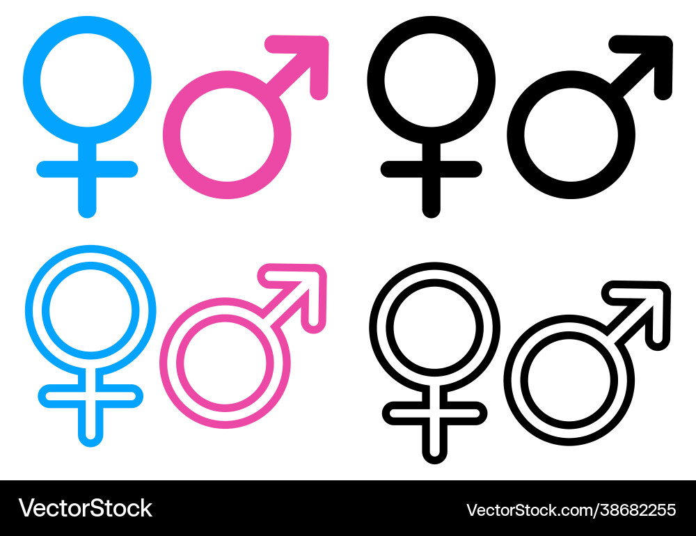Set gender icons design for web app and ui Vector Image