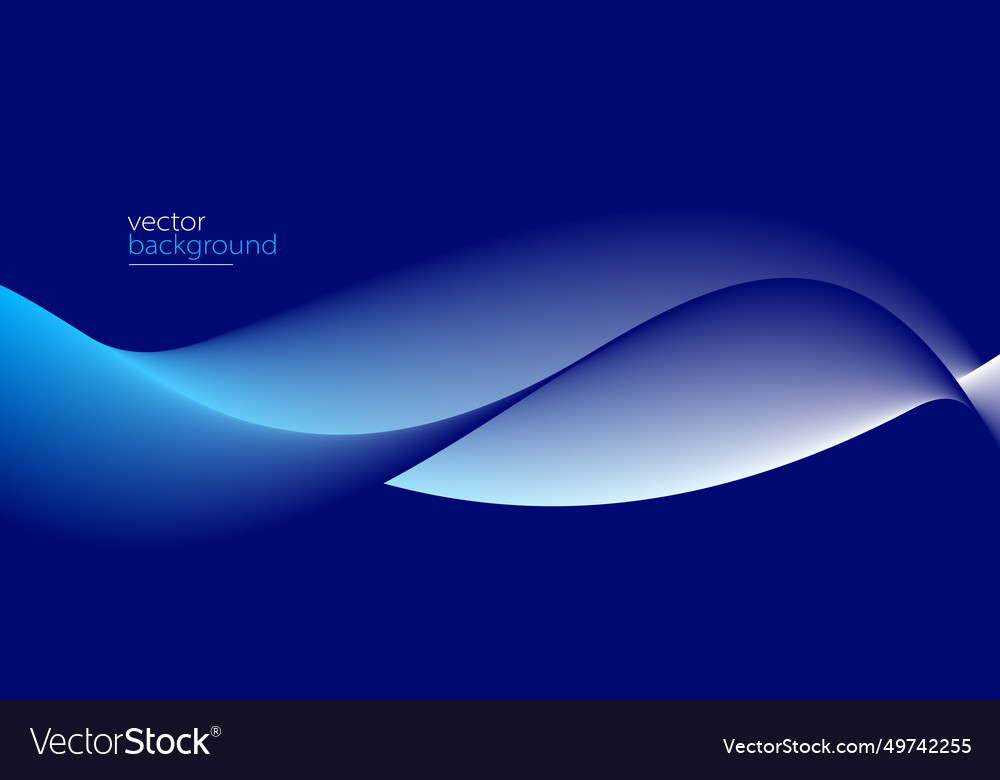 Smooth flow of wavy shape with gradient abstract Vector Image
