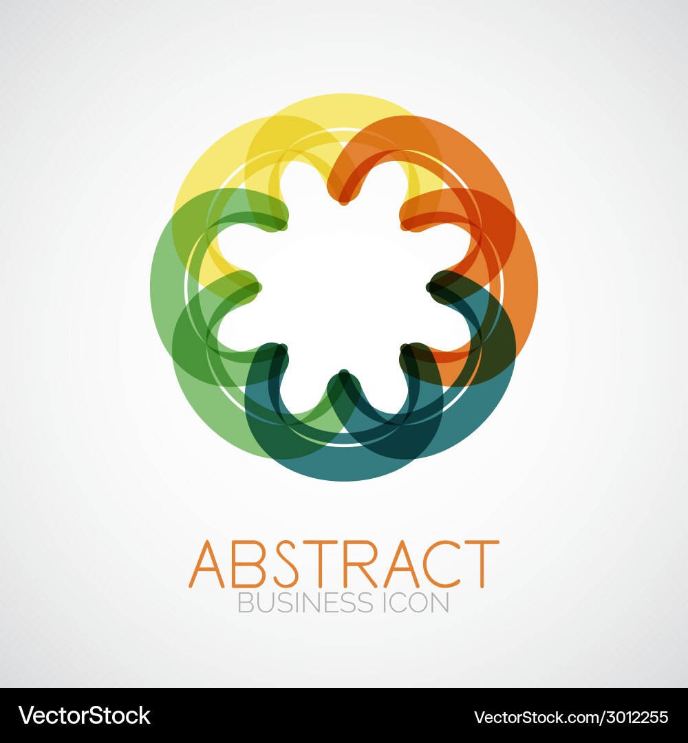 Symmetric abstract geometric shape Royalty Free Vector Image