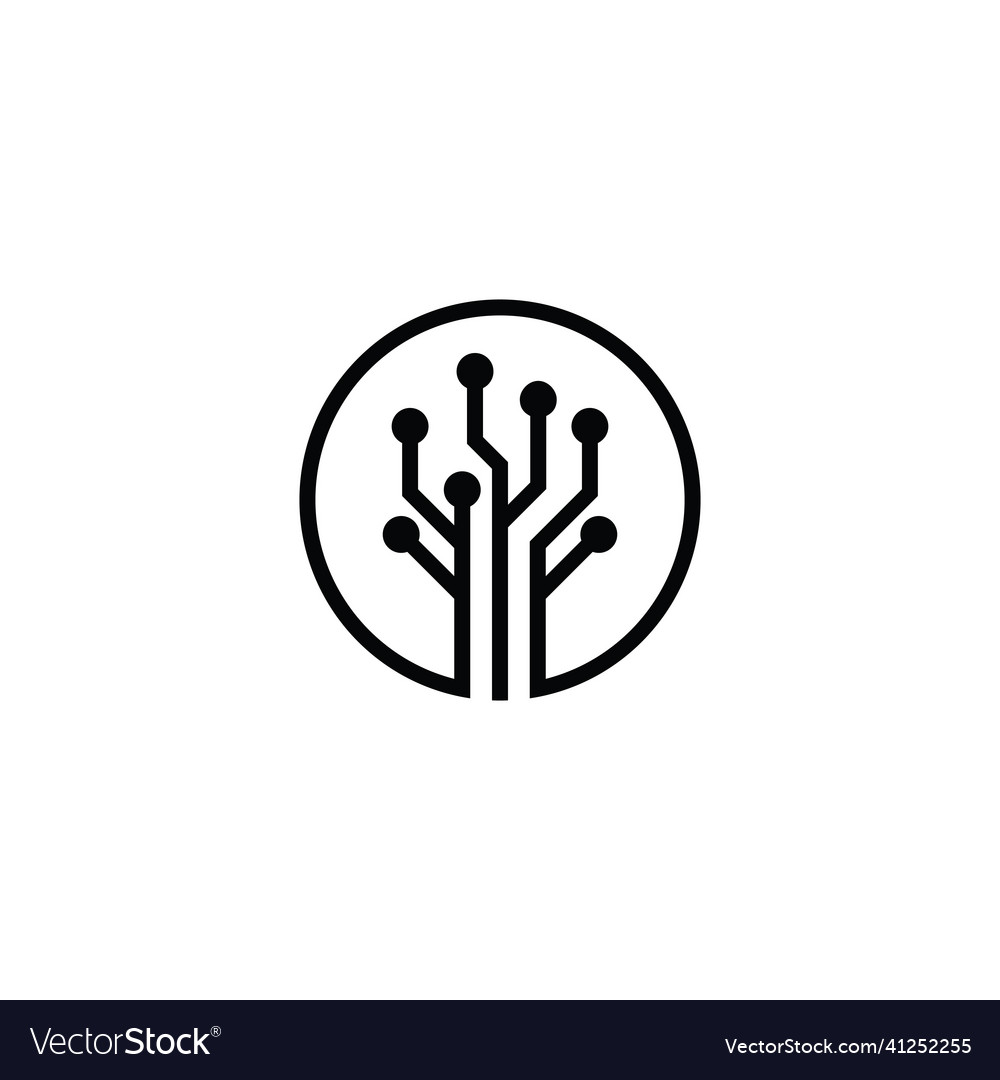 Technology icon logo design circuit board Vector Image