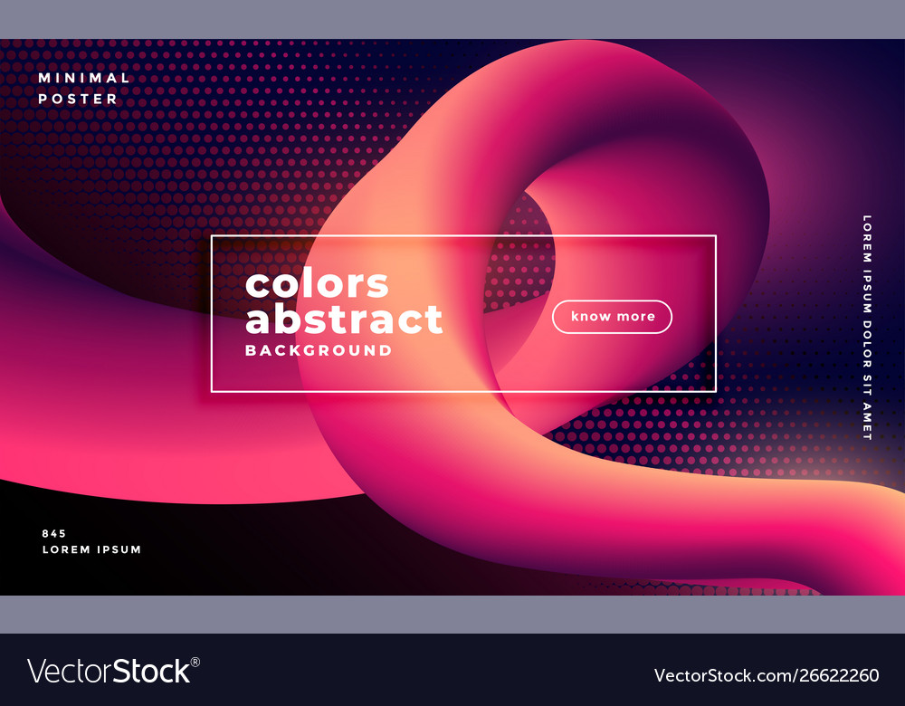 Abstract glowing fluid loop gradient background Vector Image
