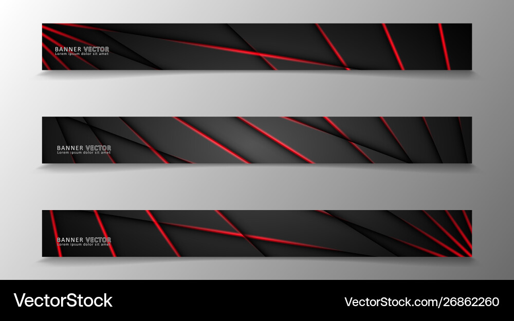 Banner collection background with glowing neon Vector Image