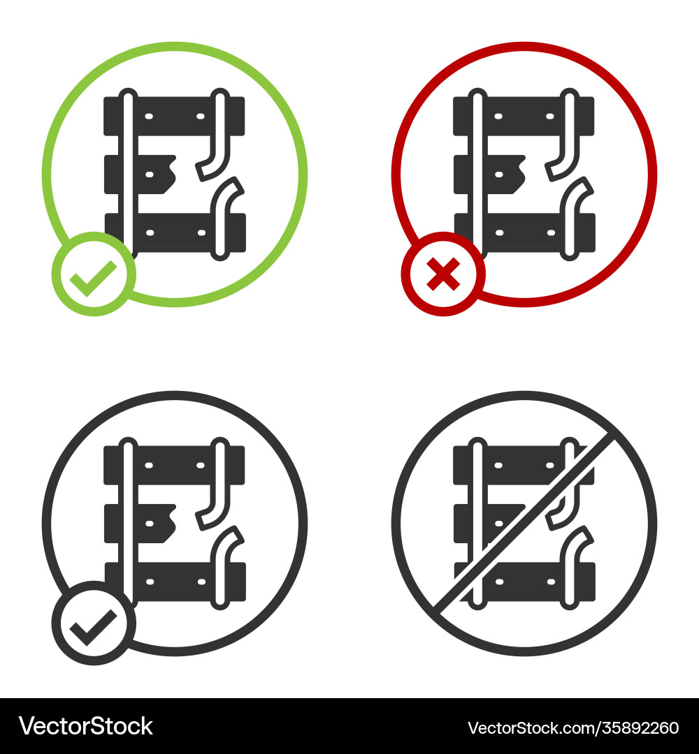Black broken or cracked rails on a railway icon Vector Image