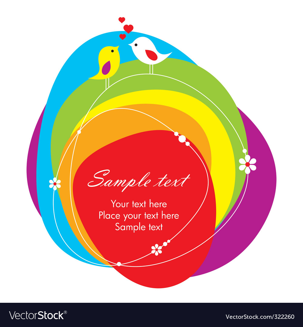 Colorful greeting card Royalty Free Vector Image