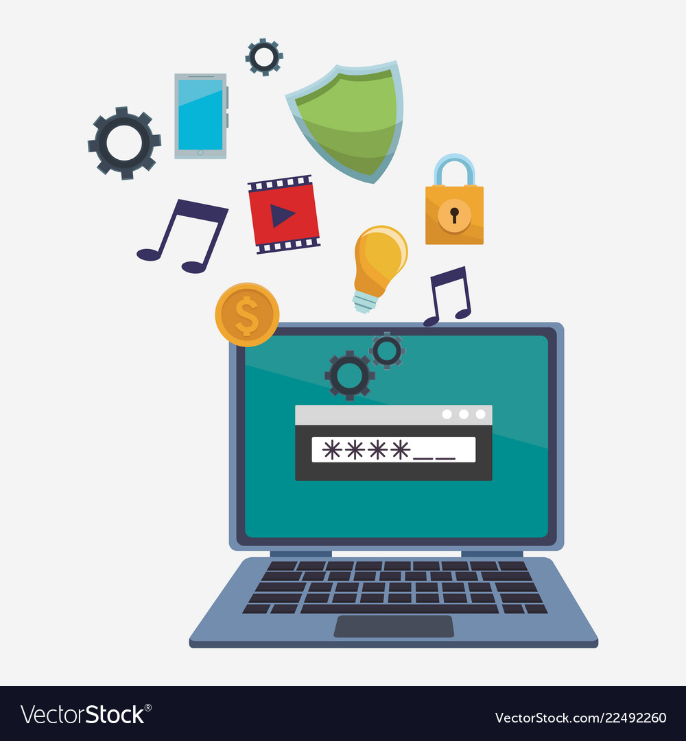 Data center technology Royalty Free Vector Image