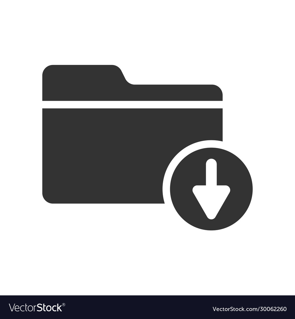 Download folder icon Royalty Free Vector Image