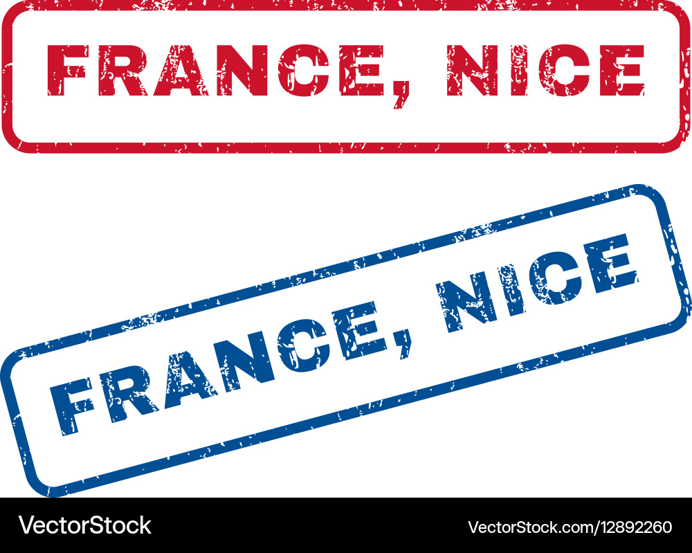France Nice Rubber Stamps Royalty Free Vector Image