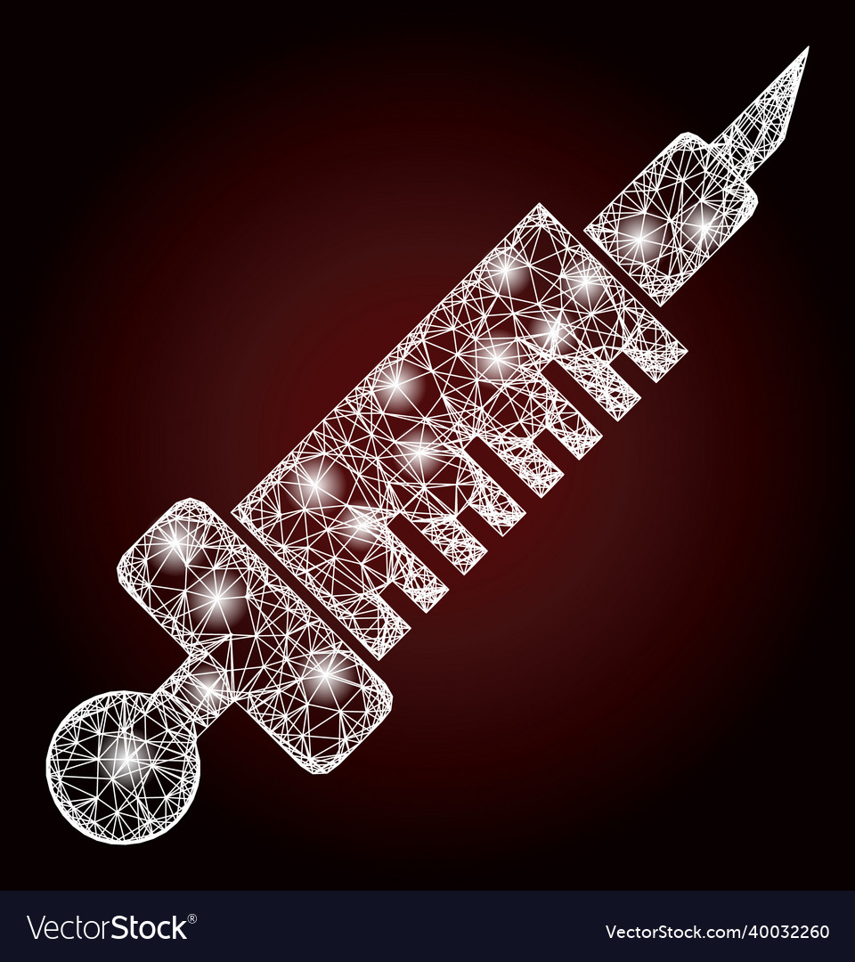 Glossy hatched mesh medical injection Royalty Free Vector Glossy hatched mesh medical injection Royalty Free Vector