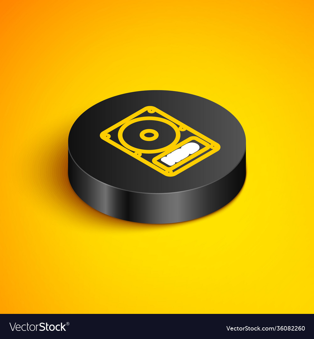 Isometric line hard disk drive hdd icon isolated Vector Image Isometric line hard disk drive hdd icon isolated Vector Image