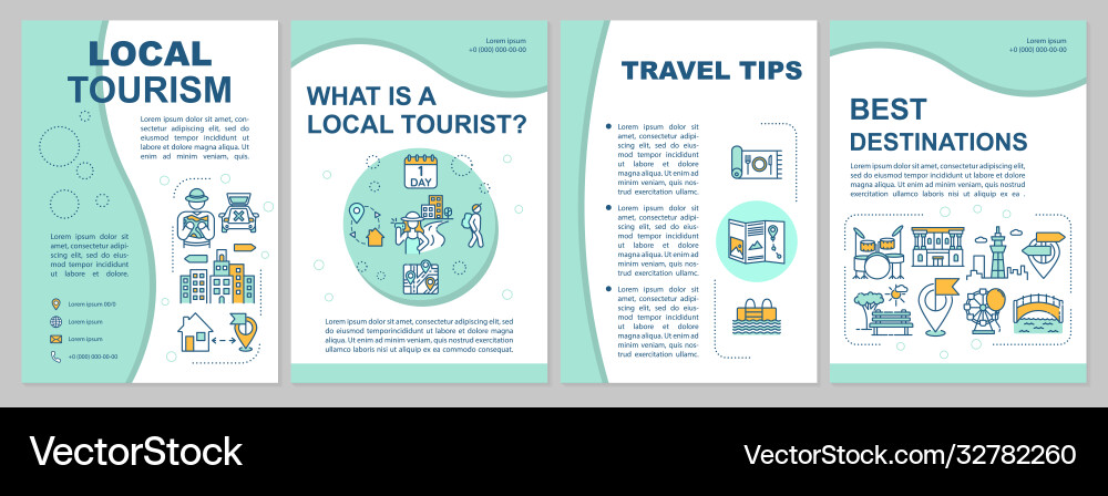 Local tourism brochure template Royalty Free Vector Image