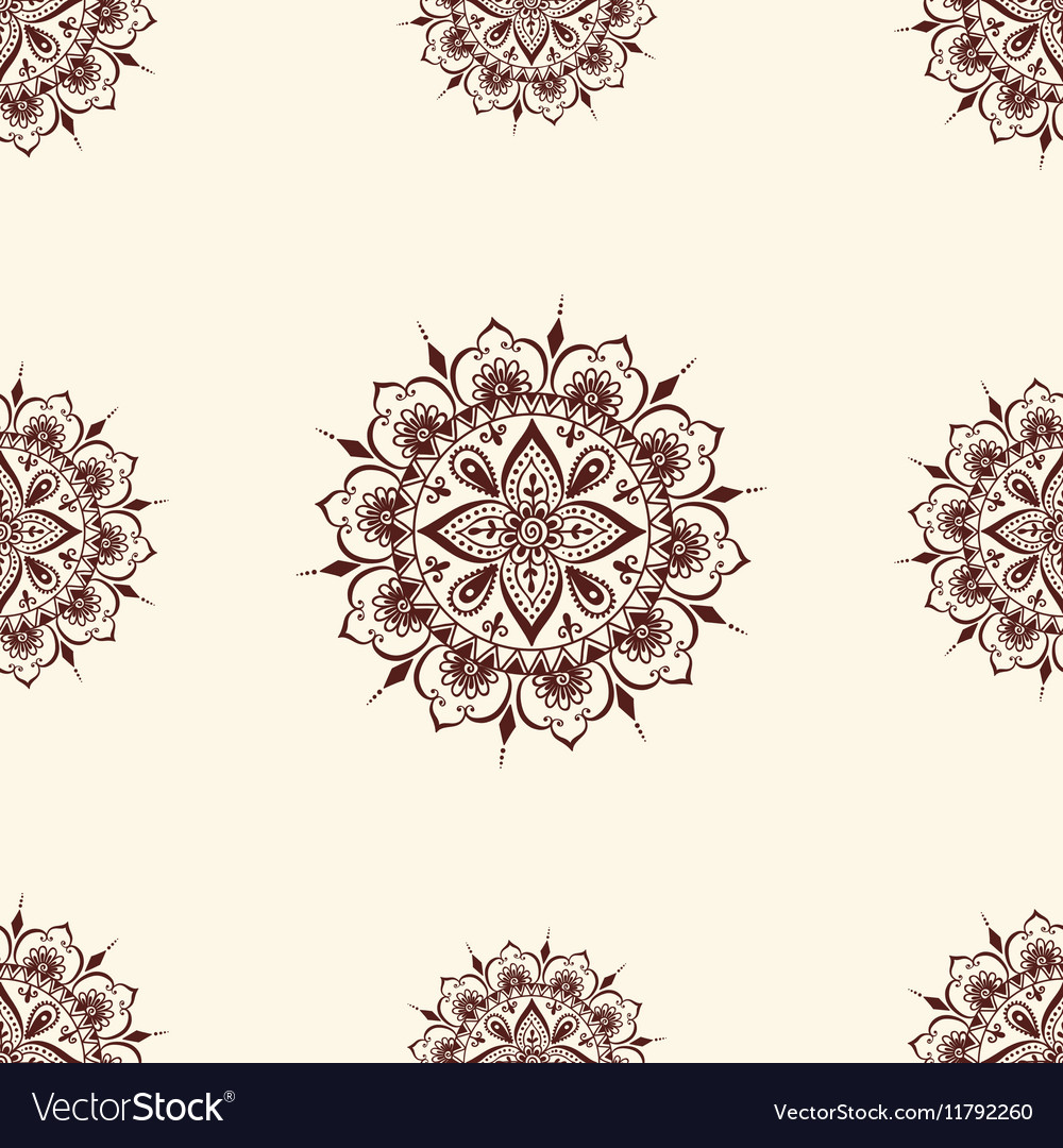 Mehendi pattern Royalty Free Vector Image - VectorStock