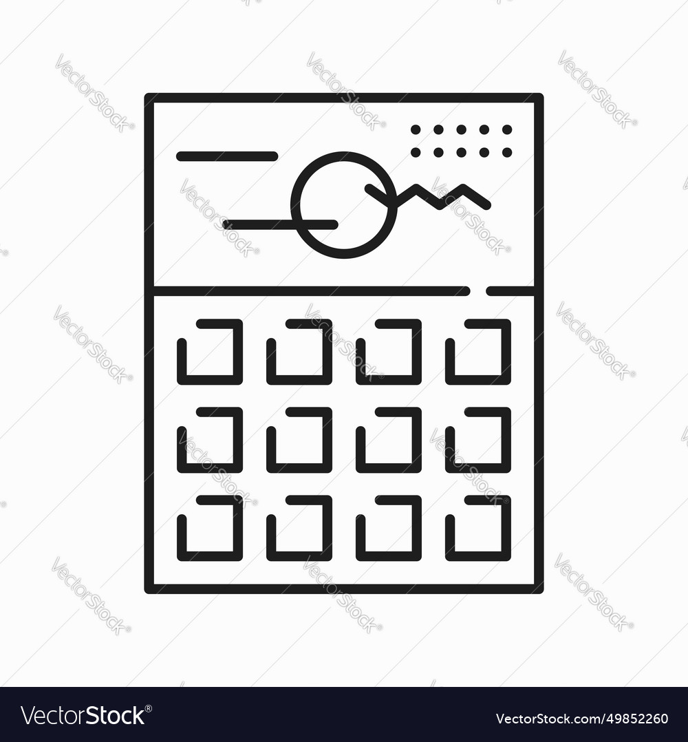 Month or year calendar isolated outline icon Vector Image