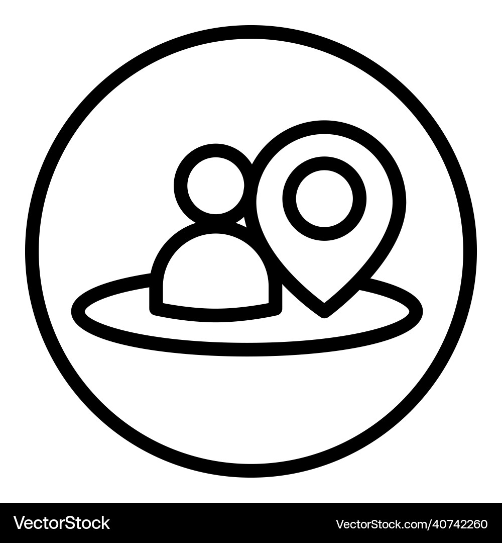 Person location flat icon isolated on white Vector Image