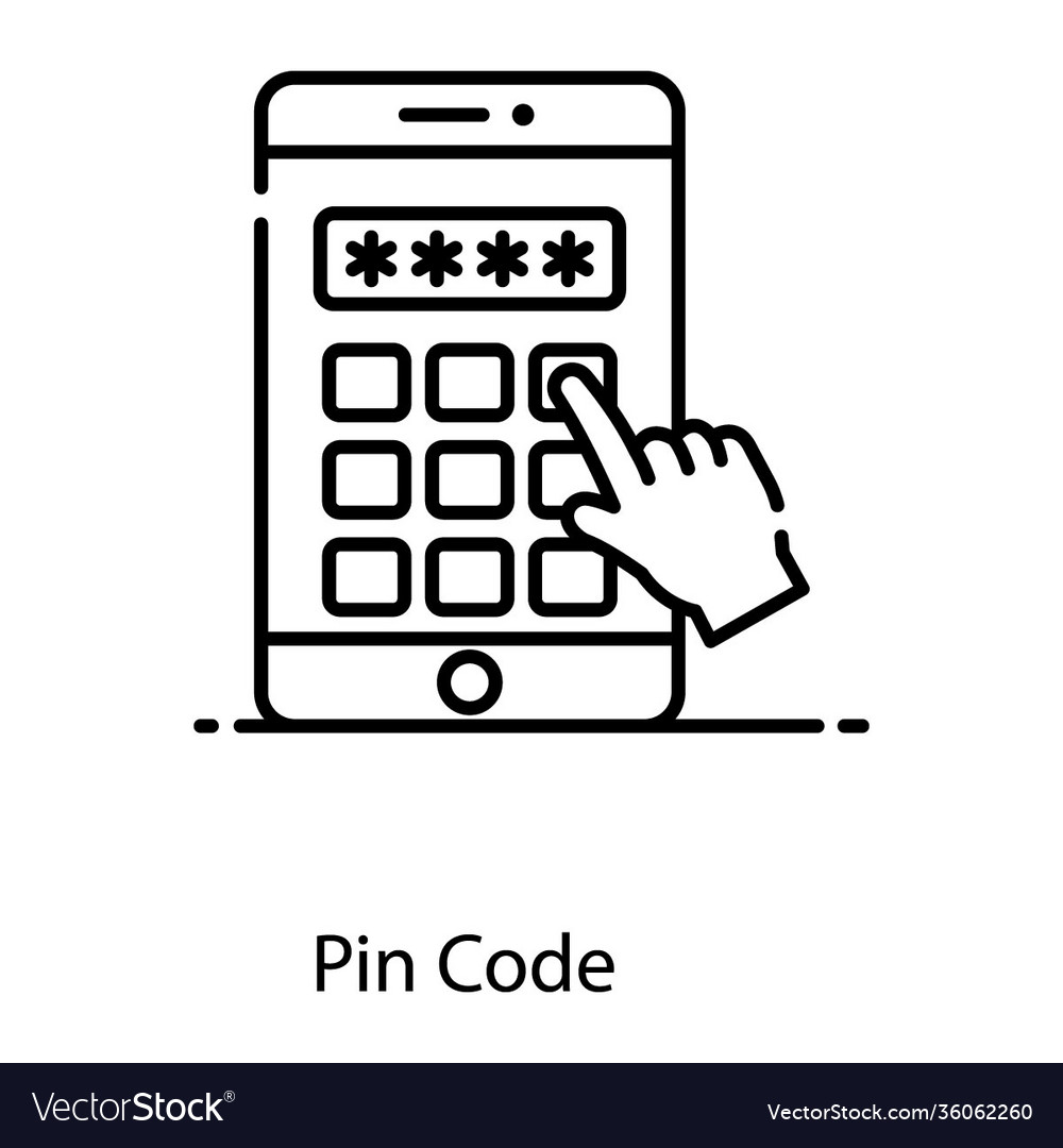 Pin code Royalty Free Vector Image - VectorStock