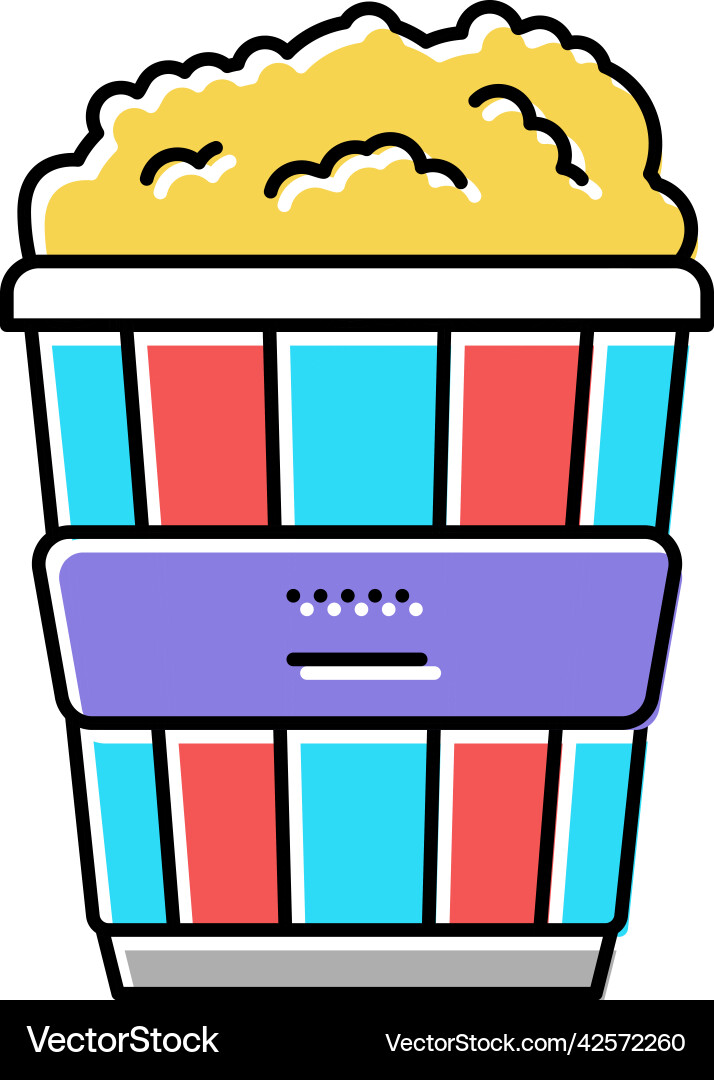 Popcorn food color icon Royalty Free Vector Image