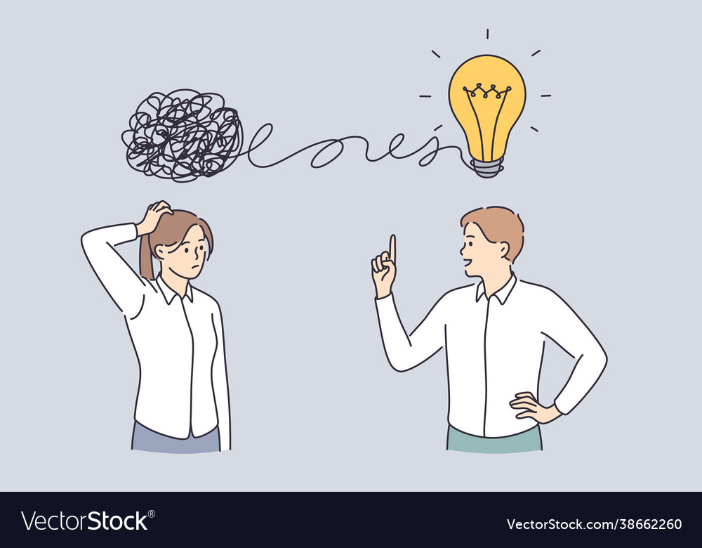 Proactive and reactive thinking chaos order Vector Image