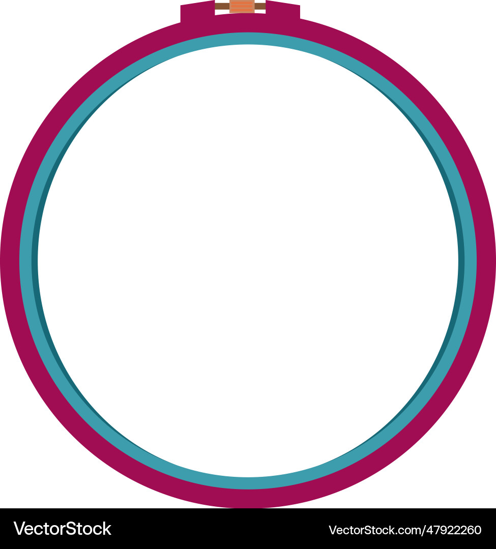 Round embroidery hoop Royalty Free Vector Image