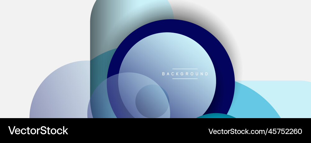 Round shapes circles minimal geometric Royalty Free Vector