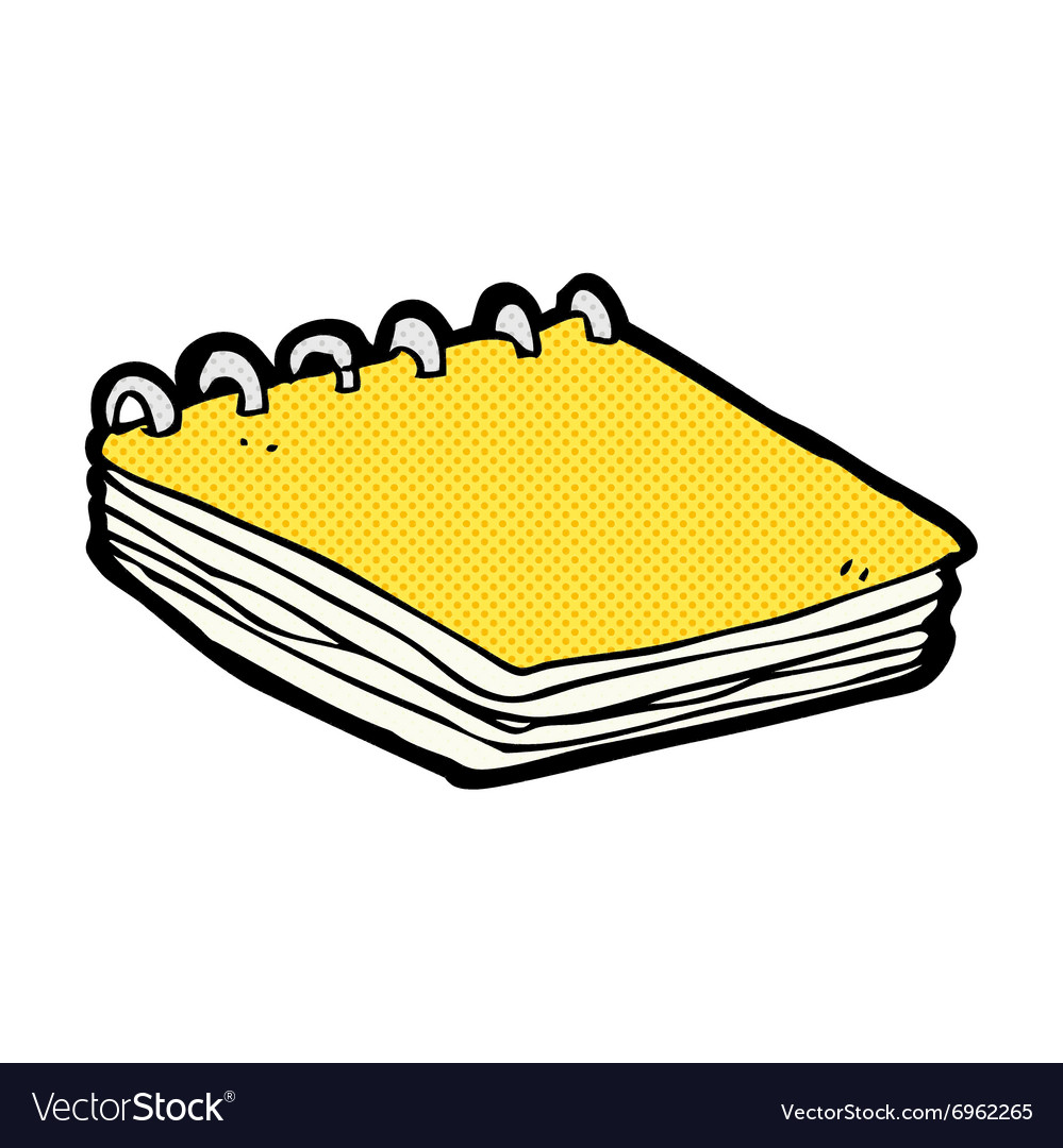 Comic cartoon notepad Royalty Free Vector Image