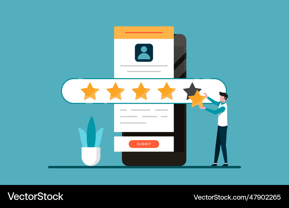 Customer experience and satisfaction concept a Vector Image