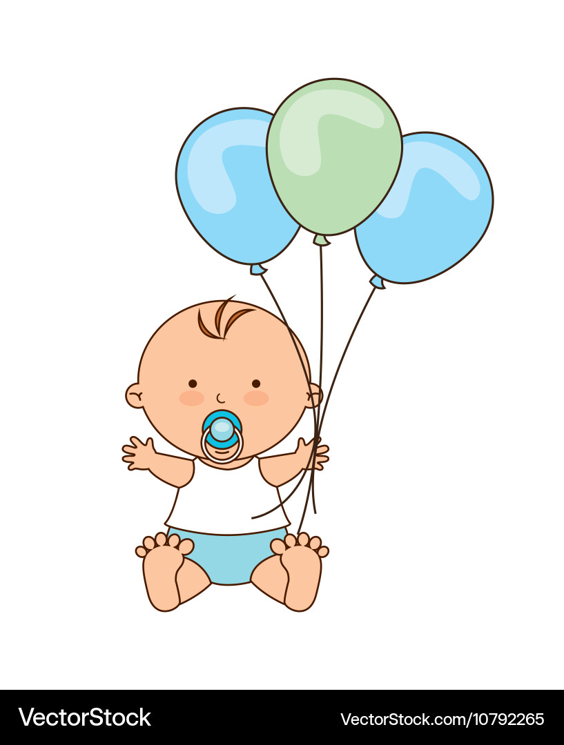 Cute little baby icon Royalty Free Vector Image
