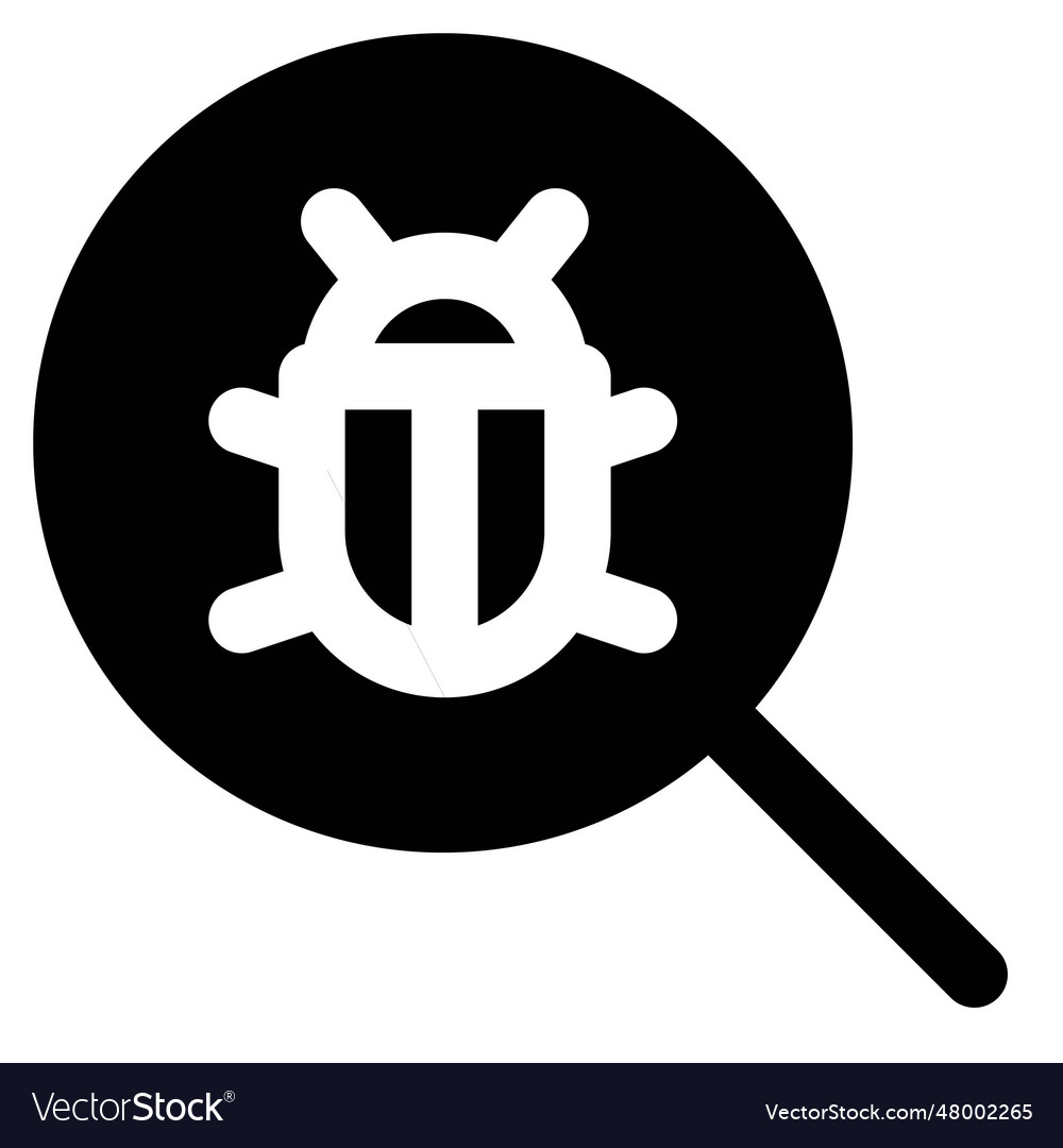 Found a bug in system software Royalty Free Vector Image