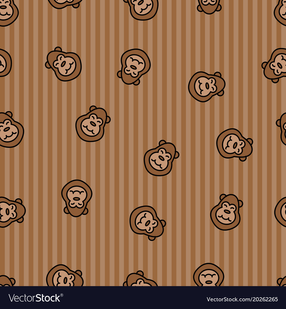Monkey seamless pattern background ape textile Vector Image