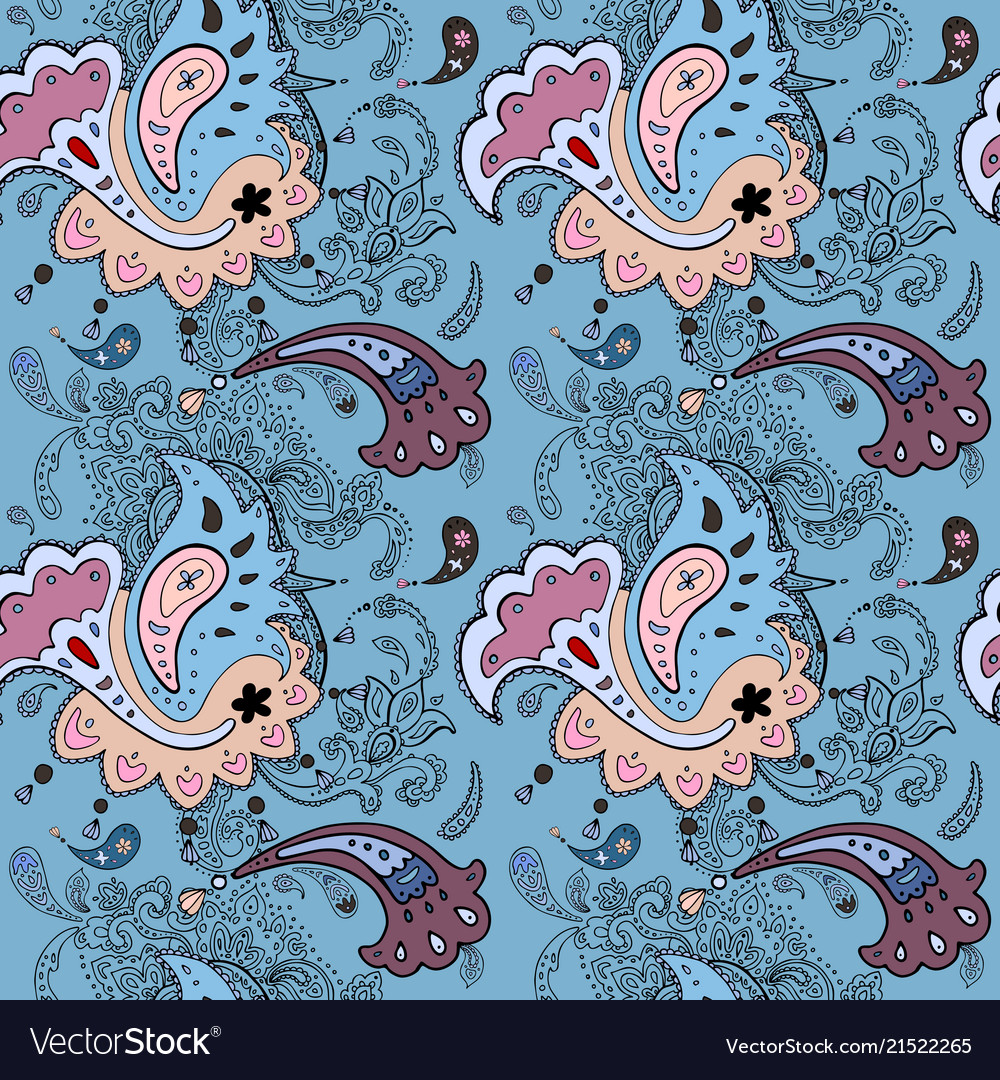 Paisley hand drawn boho ornament Royalty Free Vector Image