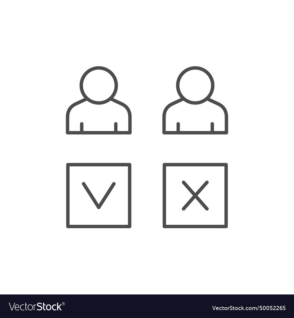 Right candidate line outline icon Royalty Free Vector Image Right candidate line outline icon Royalty Free Vector Image