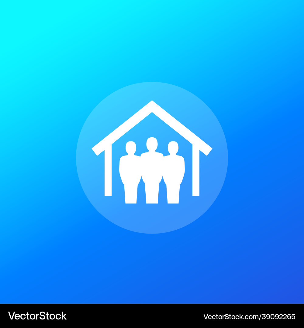Tenants and house icon Royalty Free Vector Image