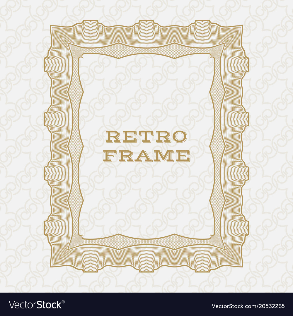 Vintage rectangular frame Royalty Free Vector Image