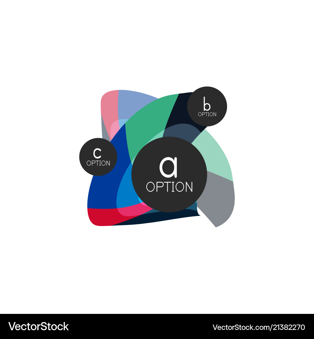Abstract colorful geometric option infographics Vector Image