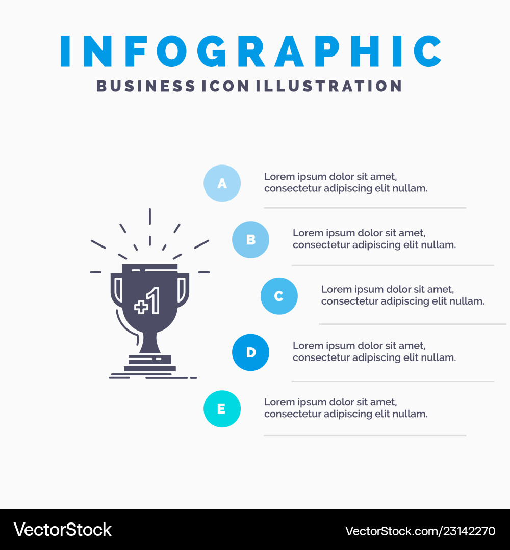 Award trophy win prize first infographics Vector Image