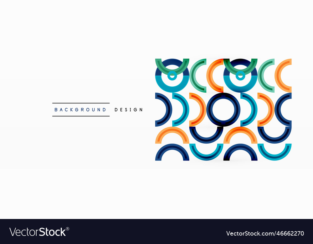 Circles are arranged in a grid pattern abstract Vector Image
