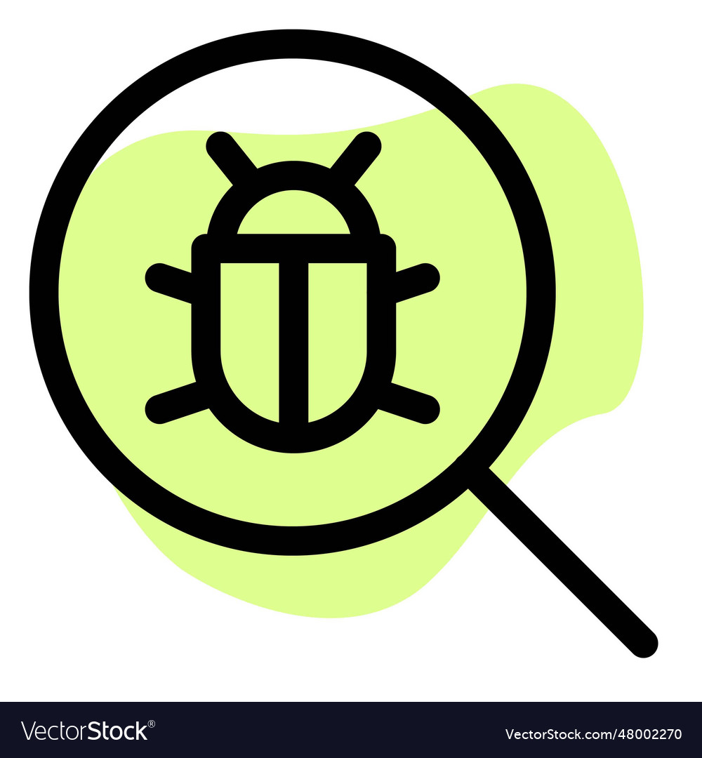 Found a bug in system software Royalty Free Vector Image