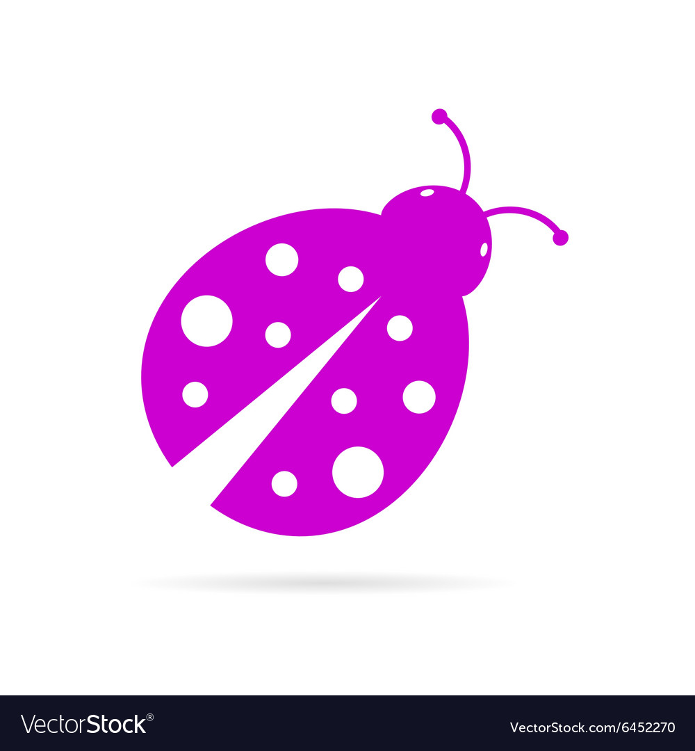 Ladybug violet Royalty Free Vector Image - VectorStock