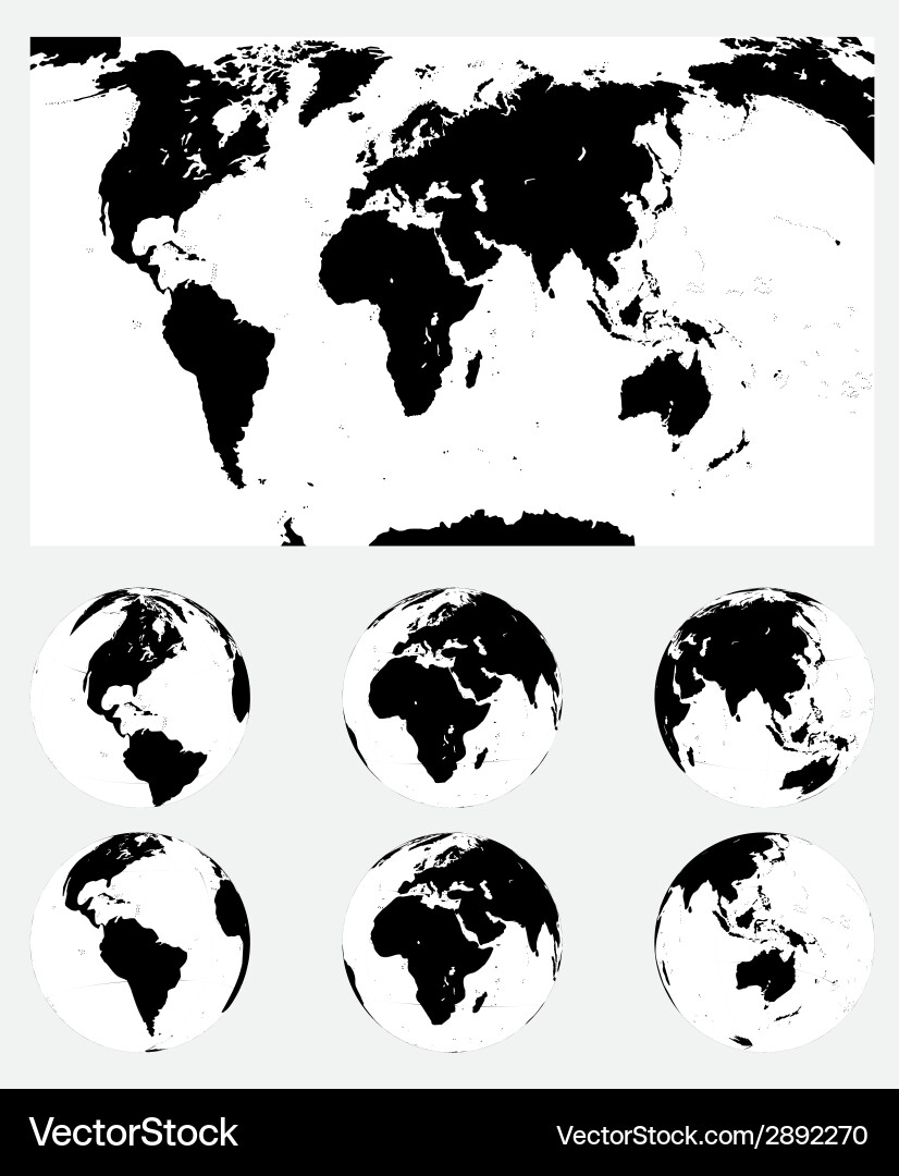 Map of the world Royalty Free Vector Image - VectorStock