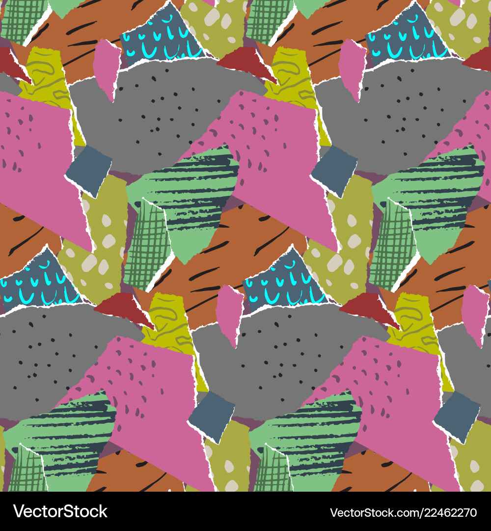 Seamless pattern pieces of torn paper Royalty Free Vector