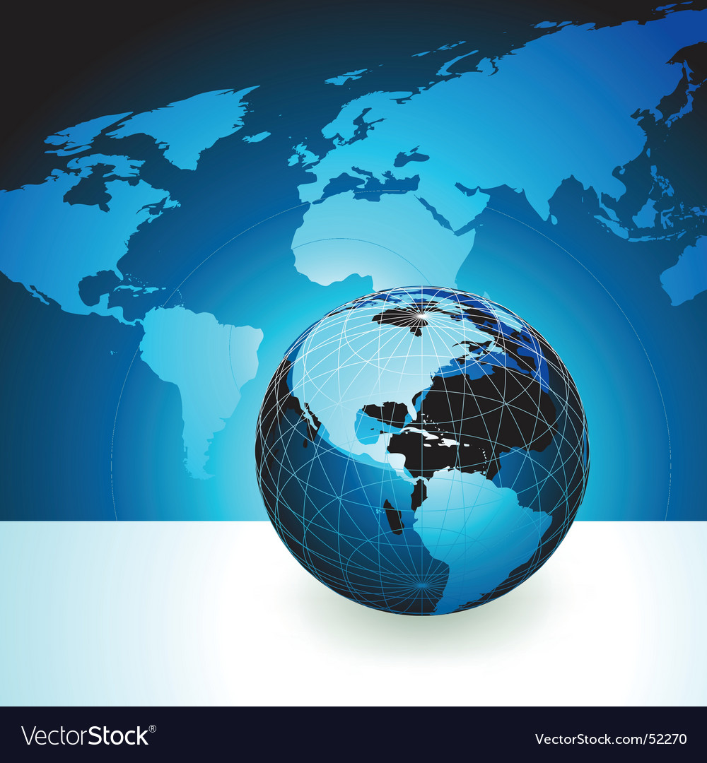 World globe Royalty Free Vector Image - VectorStock