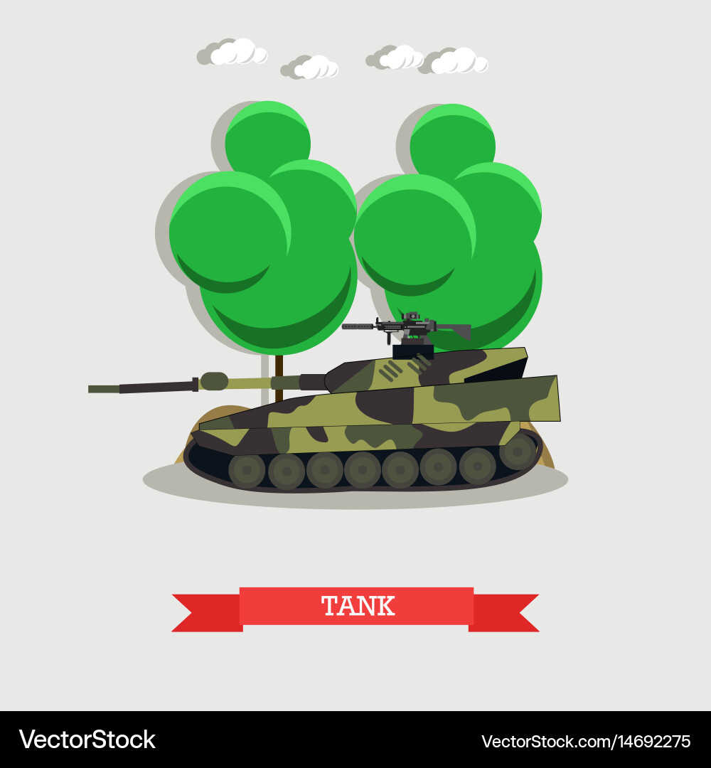 Armored tank military Royalty Free Vector Image