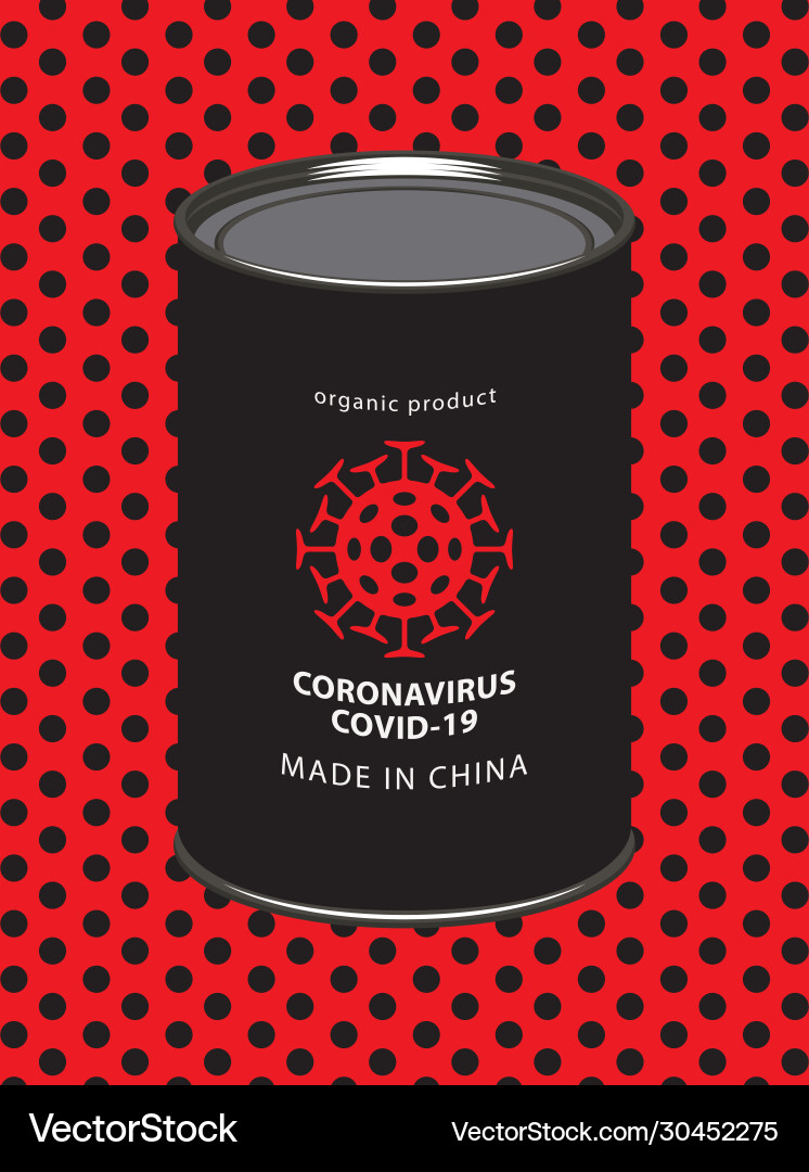 Banner with preserved coronavirus covid-19 Vector Image