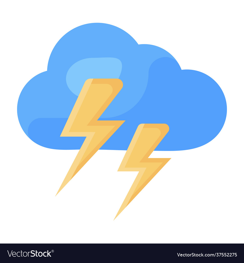Cloud lightning Royalty Free Vector Image - VectorStock
