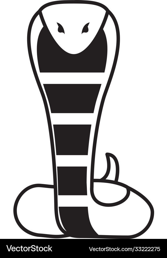 Egyptian cobra icon line style Royalty Free Vector Image