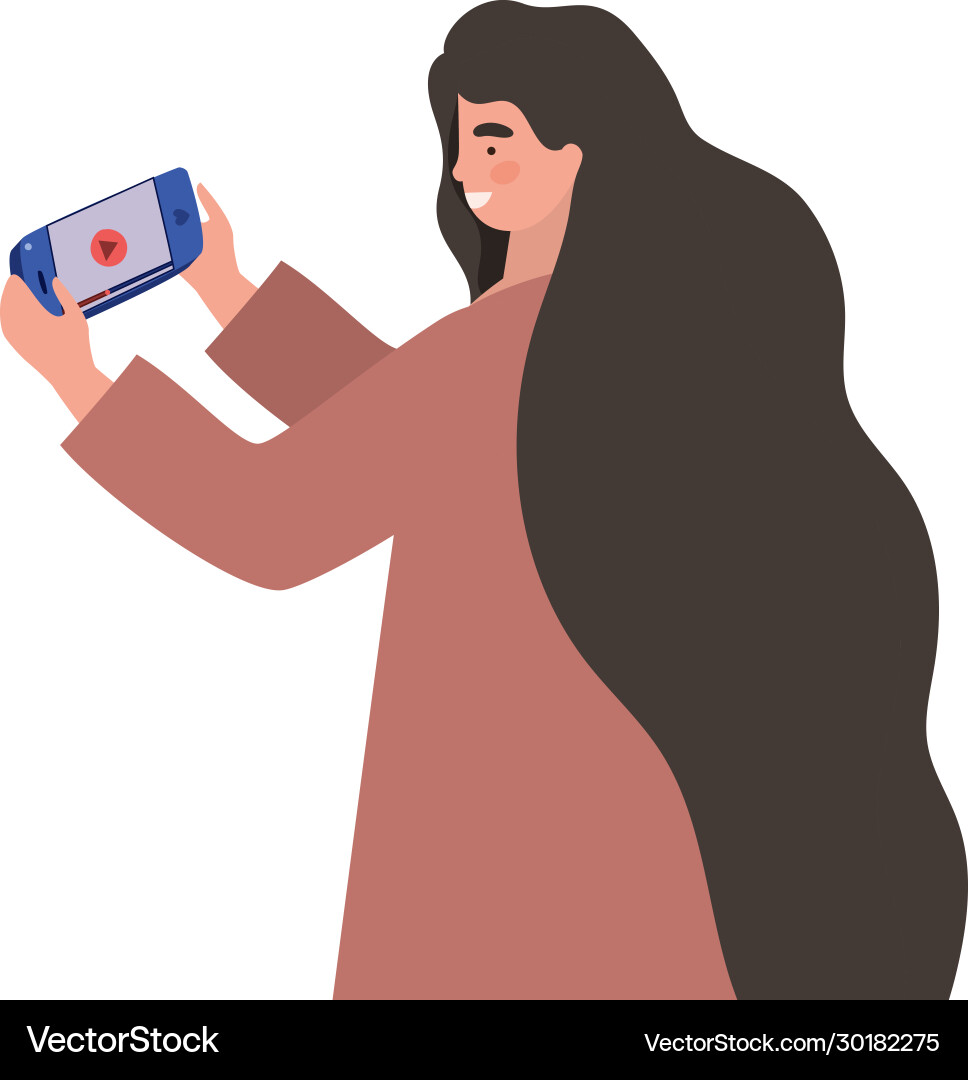 Girl with smartphone design Royalty Free Vector Image