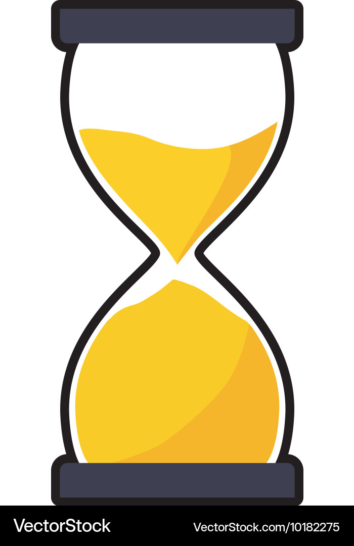Hourglass traditional time instrument icon Vector Image