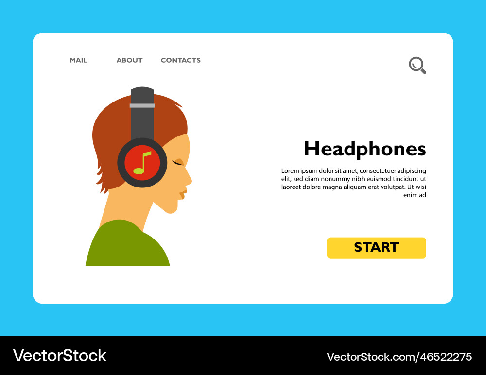Human head with headphones icon Royalty Free Vector Image