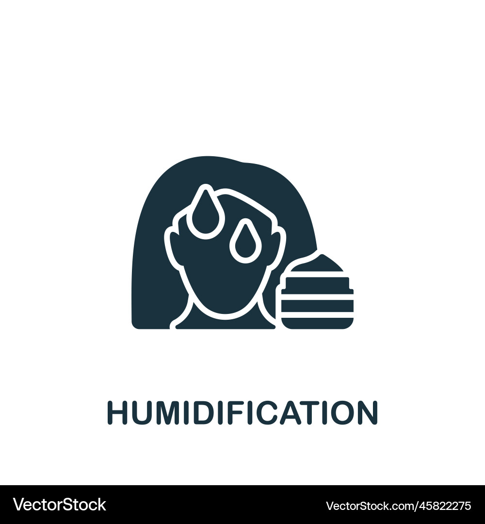 Humidification icon monochrome simple sign from Vector Image