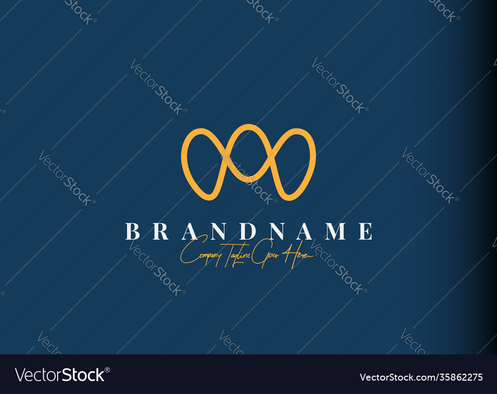 Initial m loop logo design icon template Vector Image