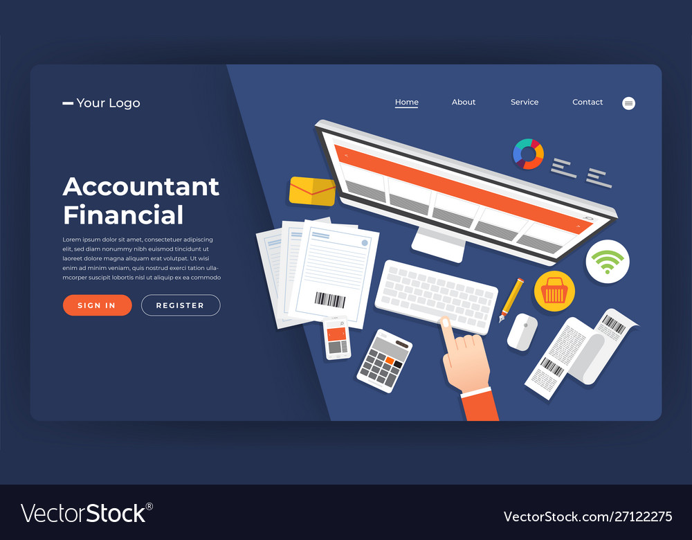 Mock-up design website flat design concept Vector Image