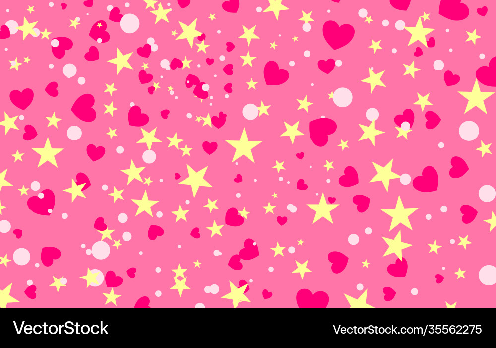 Sweet pink background with confetti Royalty Free Vector
